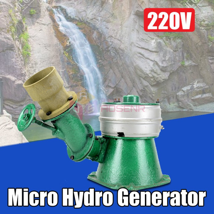 500W Micro Hydro Water Turbine Single Phase Generator Hydroelectric Ma ...